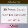 20 Famous Quotes about Life Translated into Welsh - We Learn Welsh