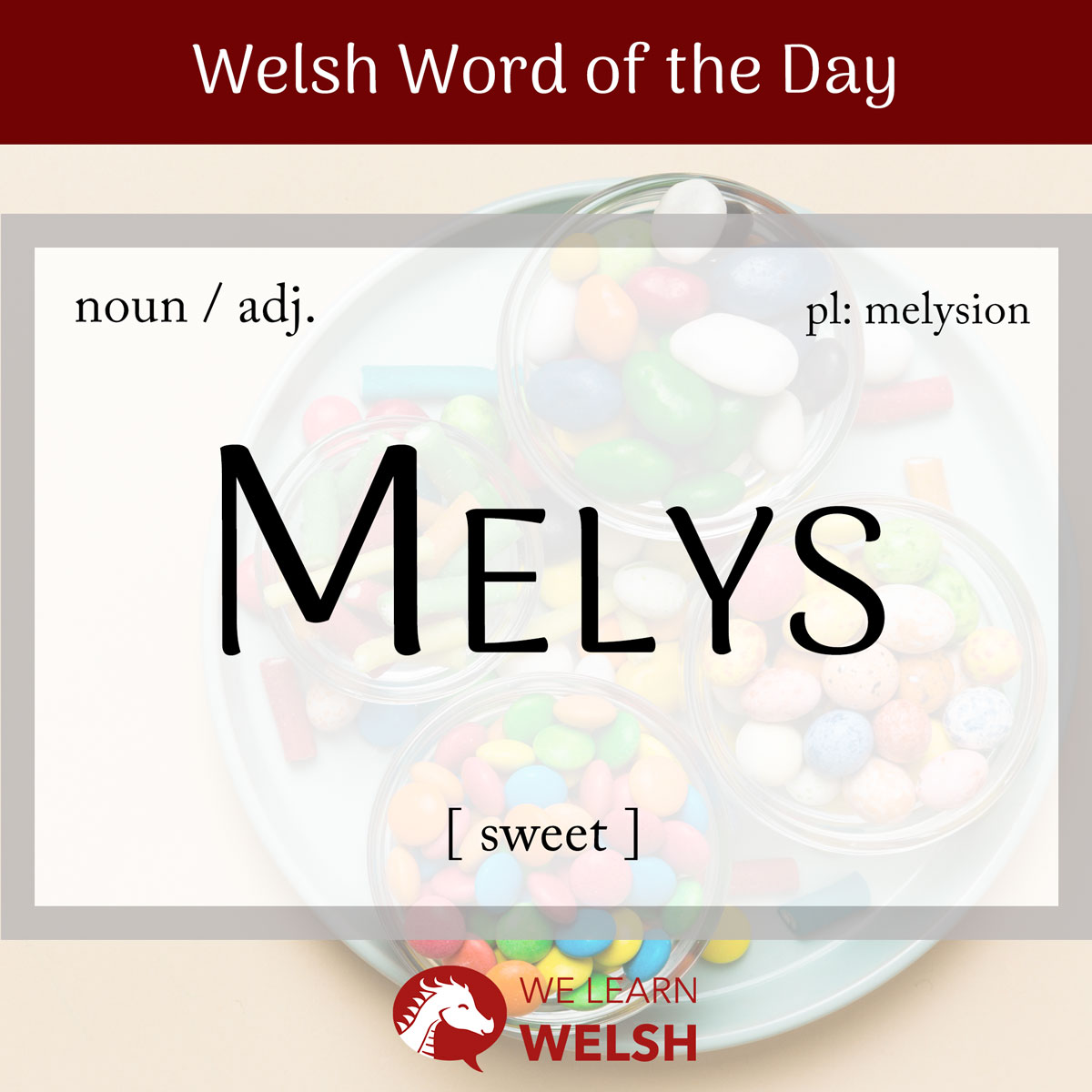 Welsh Word of the Day: Melys (sweet) - We Learn Welsh