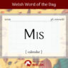 Welsh Word of the Day: Mis (month) - We Learn Welsh