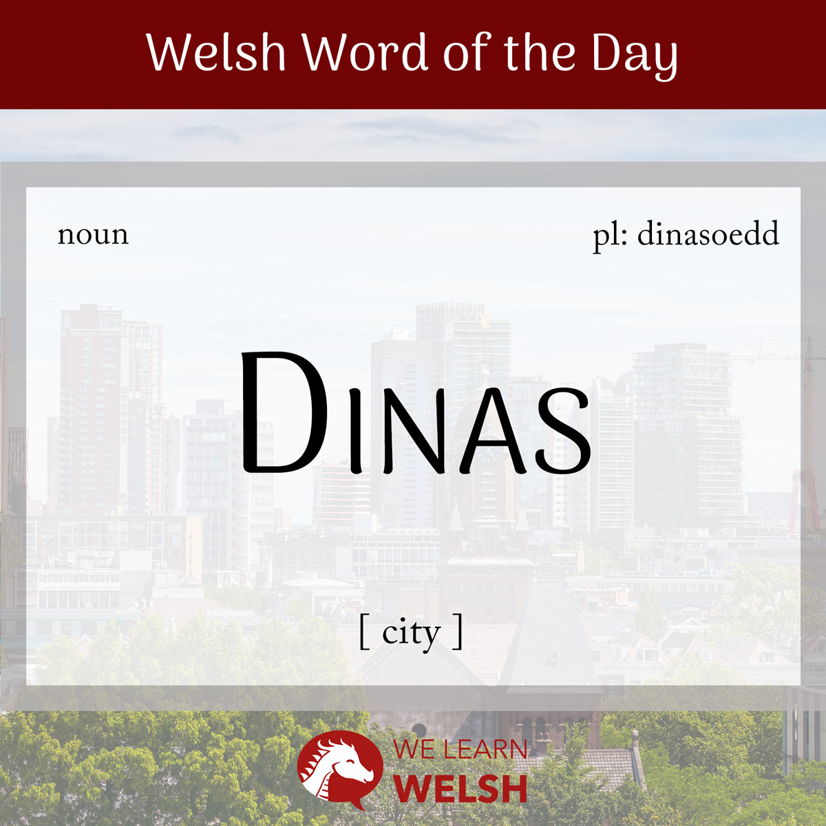 Welsh Word of the Day: Dinas (city) - We Learn Welsh