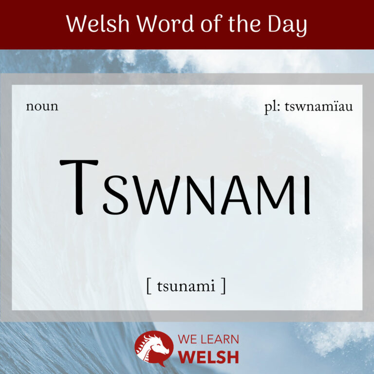 Welsh Word of the Day: Tswnami (tsunami) - We Learn Welsh
