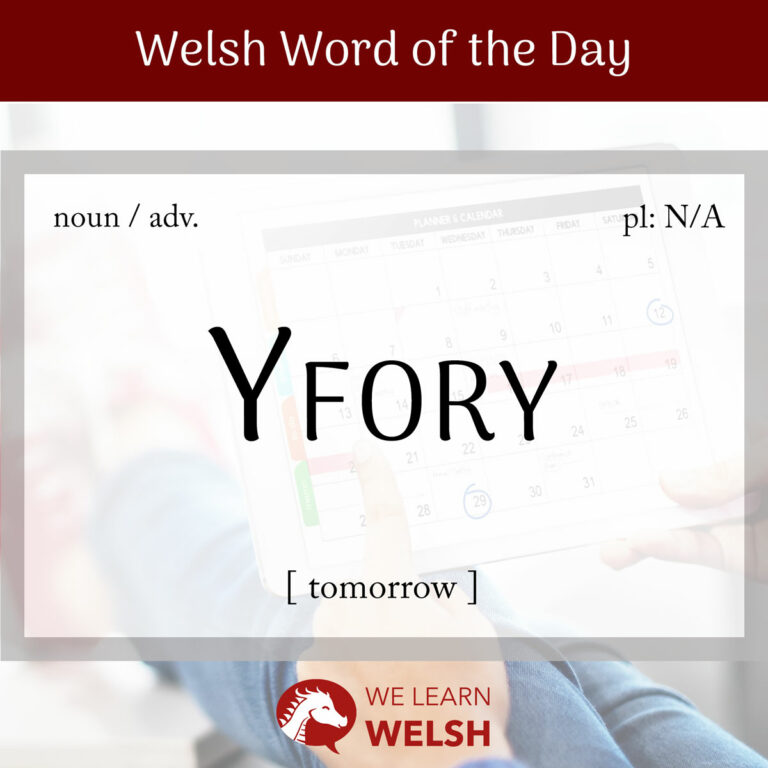 Welsh Word of the Day: Yfory (tomorrow) - We Learn Welsh
