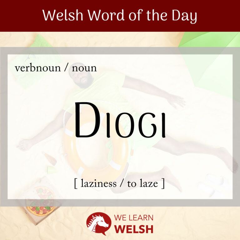 Welsh Word of the Day: Diogi (laziness / to laze) - We Learn Welsh
