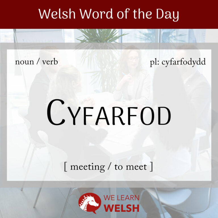 Welsh Word of the Day: Cyfarfod (to meet / a meeting) - We Learn Welsh